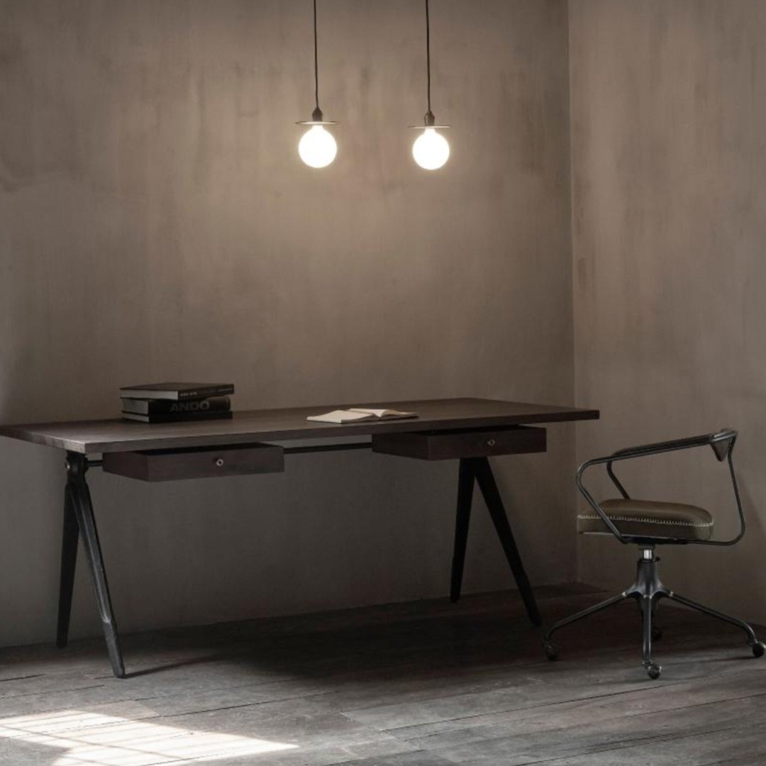 COMPASS DESK DOUBLE DRAWER | Archetypal